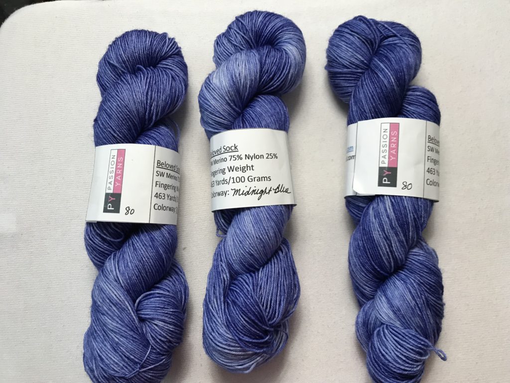 Midnight Blue-Merino Sock – Passion Yarns