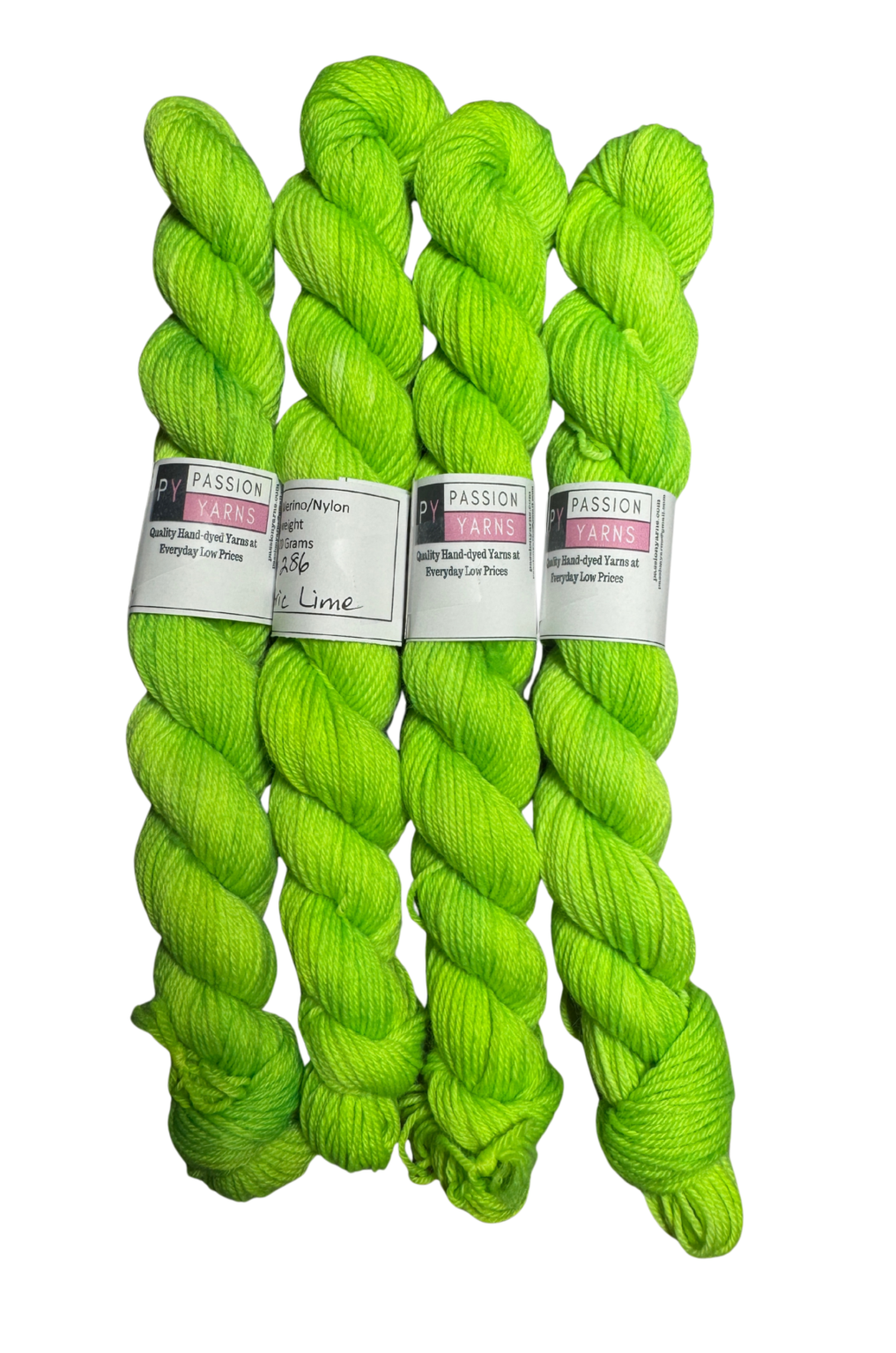 Electric Lime Mini Merino/Nylon – Passion Yarns